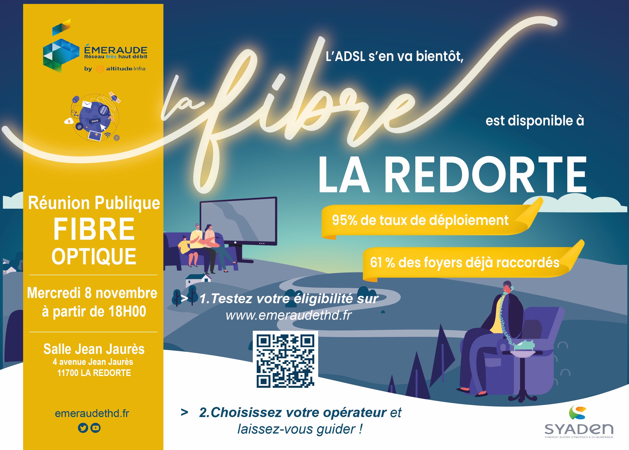 La Redorte est passée à la #fibreoptique! | Émeraude